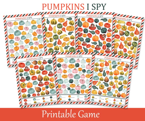 I Spy Pumpkins Printable Game for Kids Fall Preschool Party | Etsy