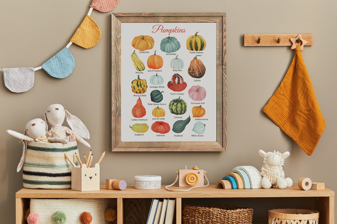 Fall Pumpkins Montessori Poster Thanksgiving Educational | Etsy