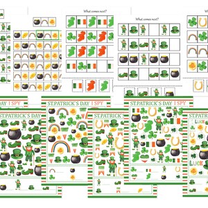 St Patricks Day Preschool Learning Pack, Worksheets, Montessori ...