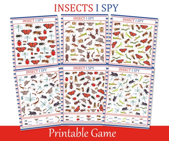 I Spy Insects Bugs and Beetles Summer Printable Game for - Etsy