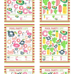 I Spy Pool Party, Summer Printable Game for Kids, Preschool Activity ...