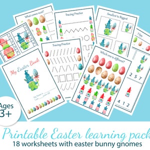 Easter Busy Book PDF. Easter Gnomes Preschool Printables - Etsy