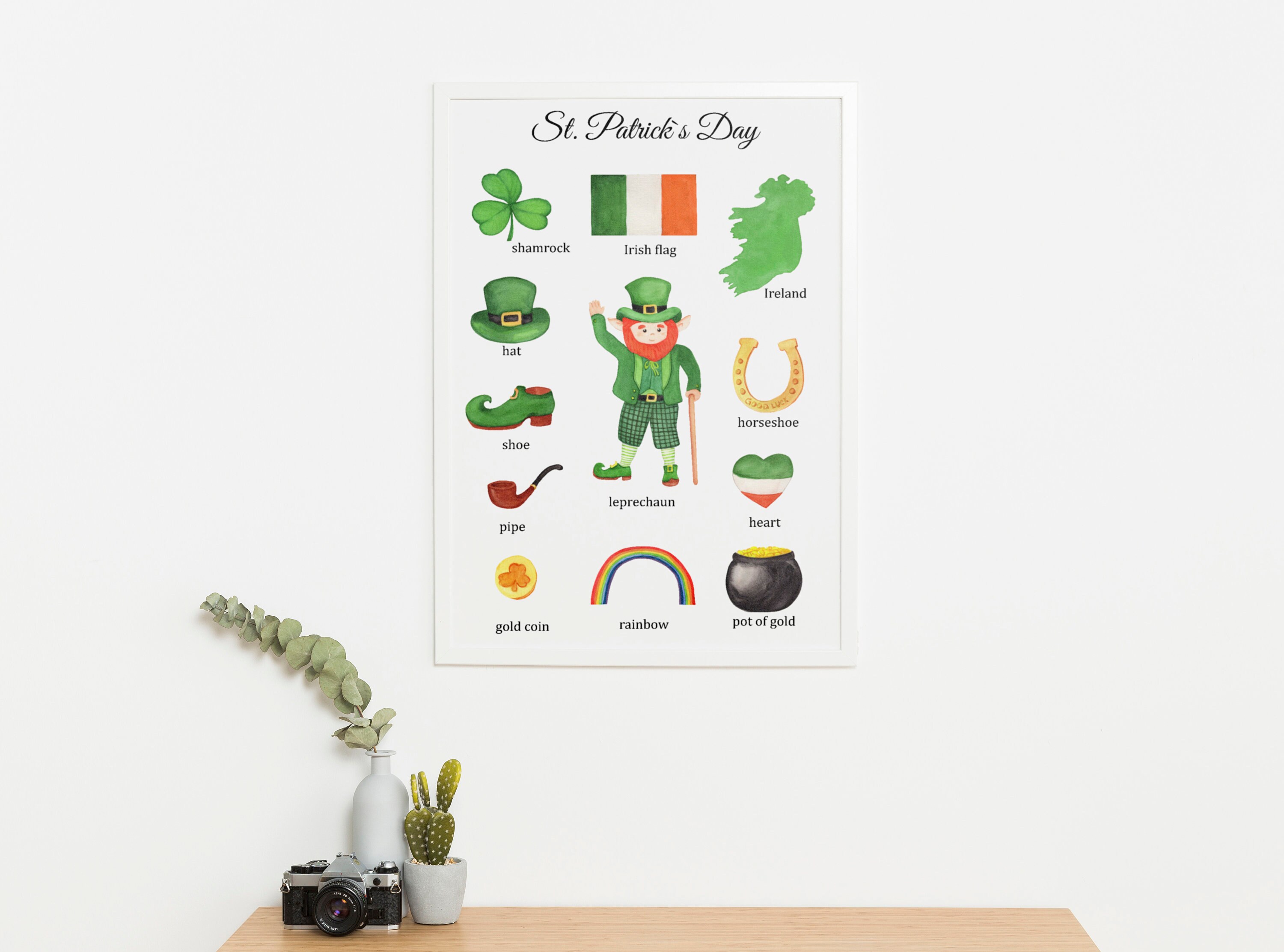 St. Patricks Day Montessori Poster, Educational Poster, Leprechaun ...
