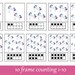Unicorns Ten Frame Counting Flashcards, Montessori Math Worksheets for ...