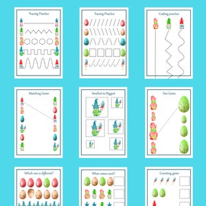 Easter Busy Book PDF. Easter Gnomes Preschool Printables - Etsy