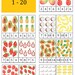 Fruits Count and Clip Cards, Summer Montessori Counting, Number 1 - 20 ...