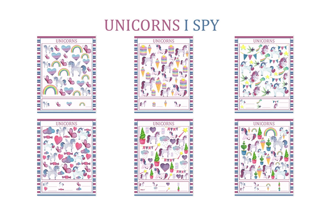 Unicorn Preschool Learning Pack, Worksheets, Montessori Materials, Math ...