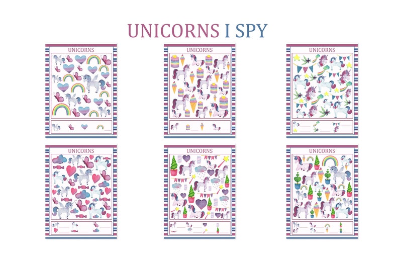 Unicorn Preschool Learning Pack, Worksheets, Montessori Materials, Math ...