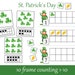 St. Patricks Day Ten Frame Counting Flashcards, Montessori Math ...