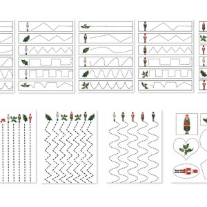 Christmas Scissors Cutting Practice Bundle. Printable Worksheets for ...