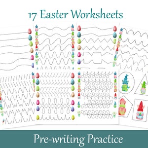Handwriting Practice Preschool Worksheets, Easter Tracing Printables ...