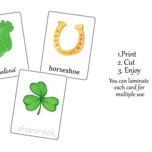 St. Patricks Day Montessori Three Part Cards. Ireland Nomenclature ...