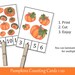 Pumpkins Autumn Counting Cards. Printable Math Flash Cards. Montessori ...