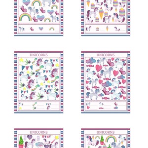 I Spy Unicorns, Printable Game for Kids, Preschool Activity, Heart ...