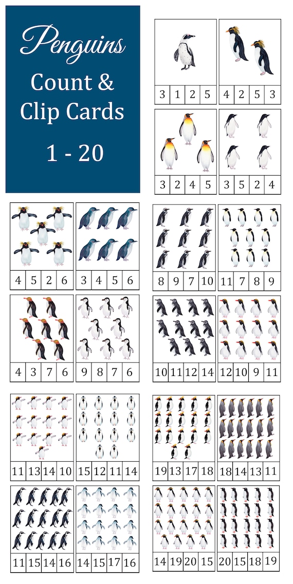 Penguin Number Cards