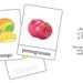 Fruits Watercolor Flash Cards. Montessori Three Part Cards ...