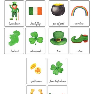 St. Patricks Day Montessori Three Part Cards. Ireland Nomenclature ...