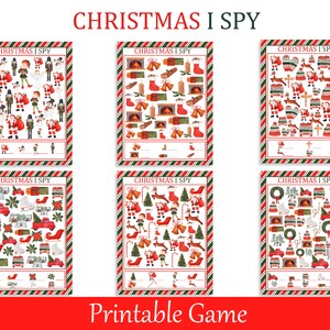I Spy Christmas Printable Game for Kids, Winter Preschool Party ...