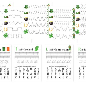 St Patricks Day Preschool Learning Pack, Worksheets, Montessori ...
