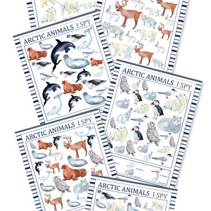 I Spy Arctic Animals, Printable Winter Game for Kids - Etsy