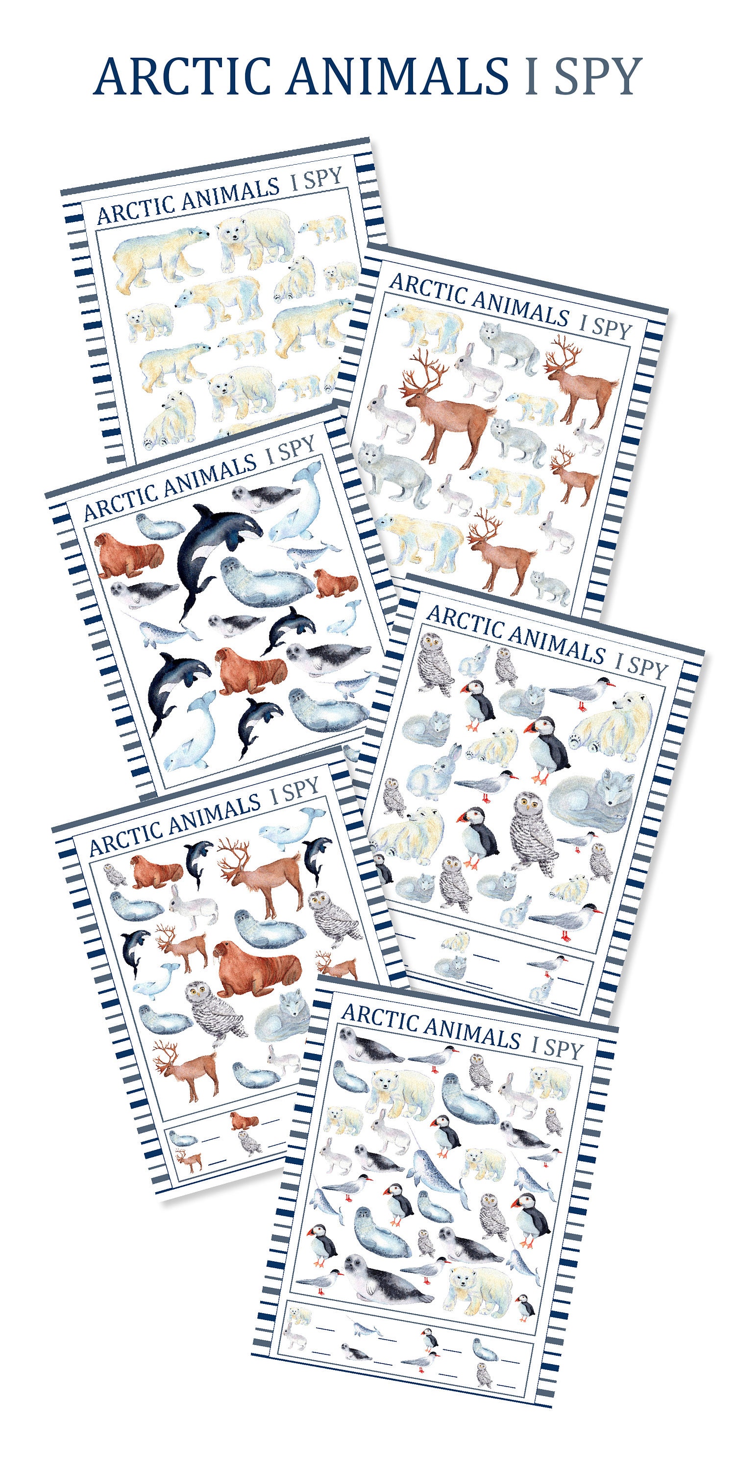I Spy Arctic Animals, Printable Winter Game for Kids - Etsy