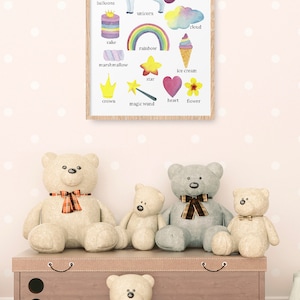 Unicorn World Montessori Poster, Educational Poster, Fairy Kids Room ...