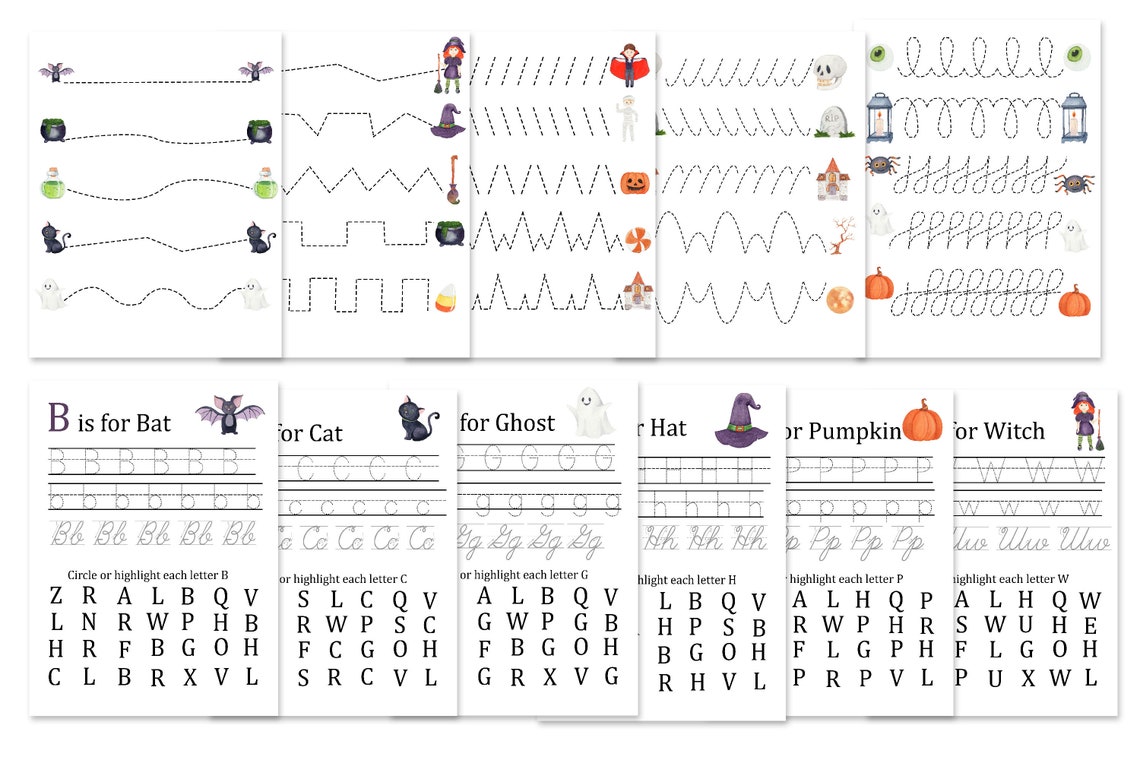 Halloween Printable Busy Book, Halloween Learning Pack, Kids Activity ...