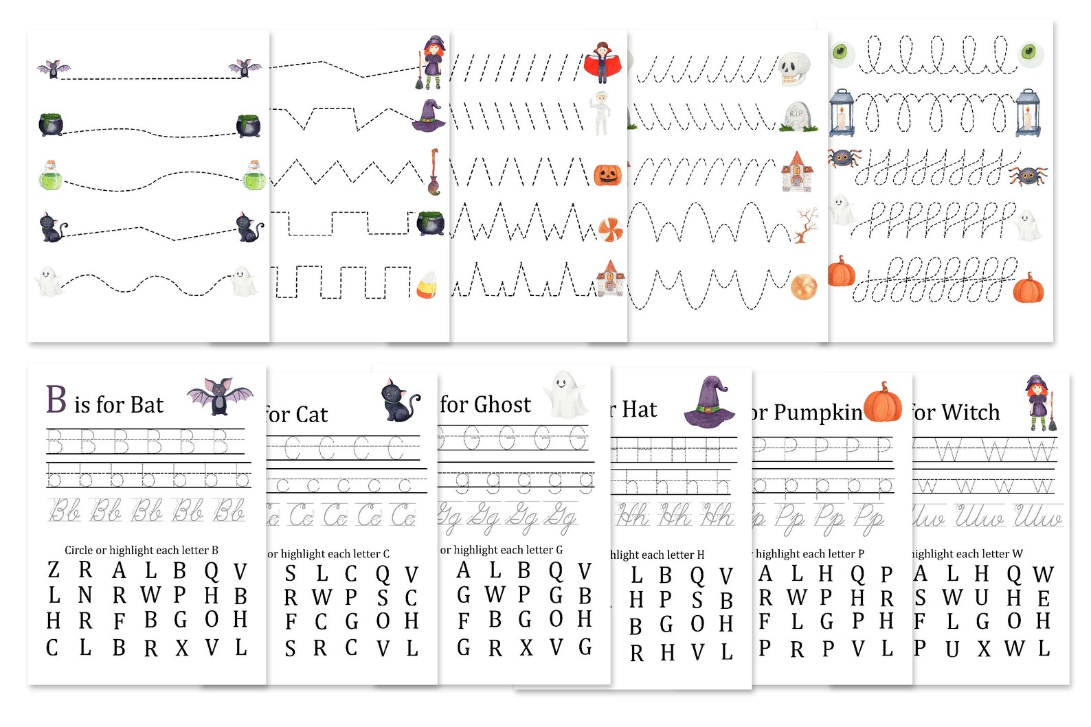 Halloween Printable Busy Book, Halloween Learning Pack, Kids Activity ...