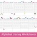 Alphabet Tracing Worksheets, Unicorns Letters Writing Practice ...