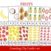 Fruits Count and Clip Cards, Summer Montessori Counting, Number 1 - 20 ...