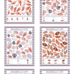 I Spy Seashells, Summer Beach Printable Game for Kids, Preschool Party ...