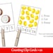 Fruits Count and Clip Cards, Summer Montessori Counting, Number 1 - 20 ...
