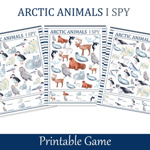 I Spy Arctic Animals, Printable Winter Game for Kids - Etsy