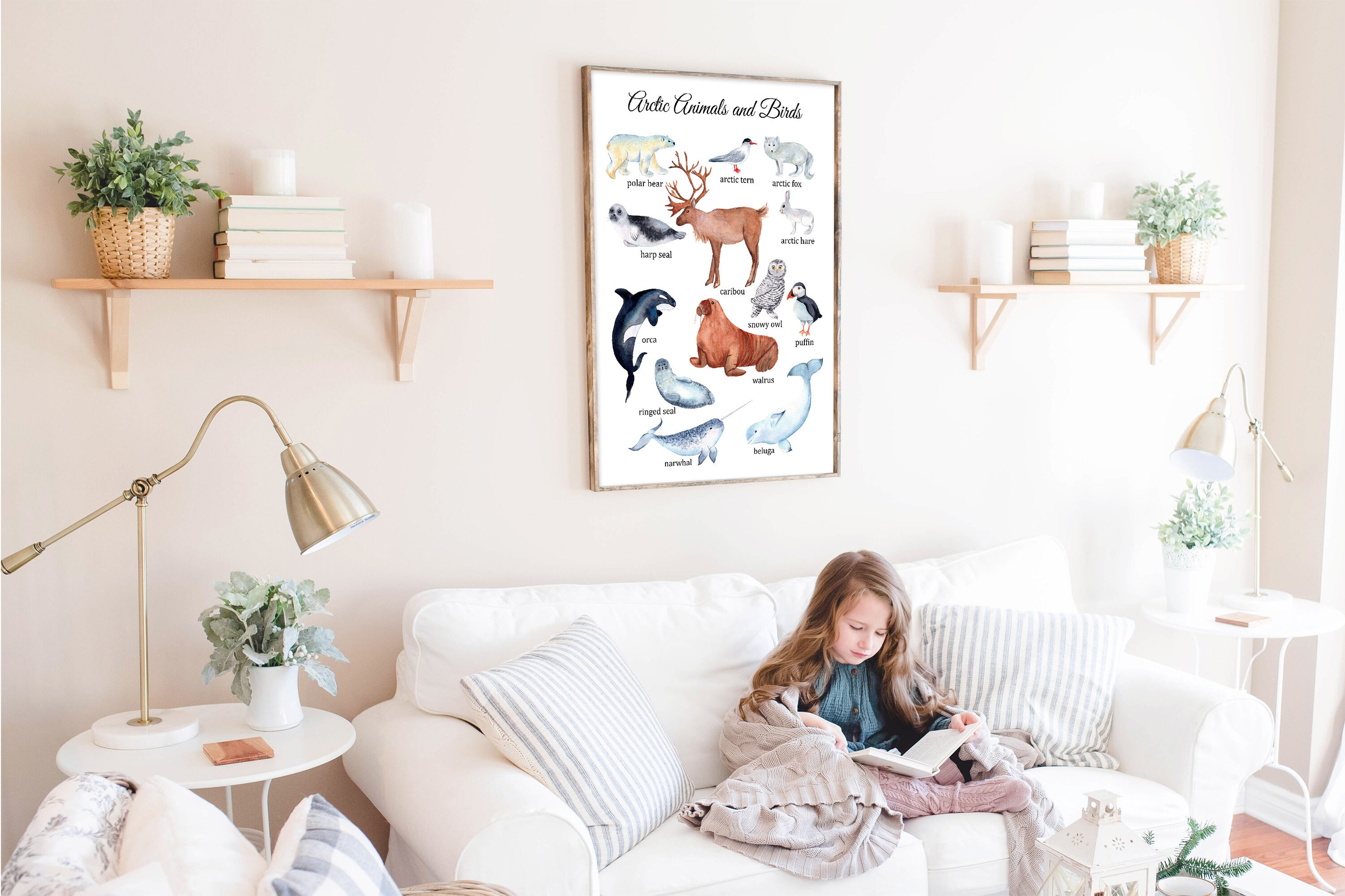 Arctic Animals Montessori Poster, Educational Poster, Polar Bear ...