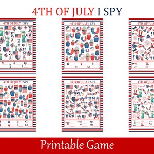 I Spy 4th of July, Independence Day Printable Game for Kids, Preschool ...