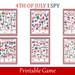 I Spy 4th of July, Independence Day Printable Game for Kids, Preschool ...