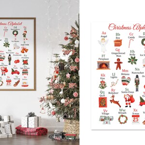 Christmas Alphabet Montessori Poster, Educational Poster, ABC Christmas ...