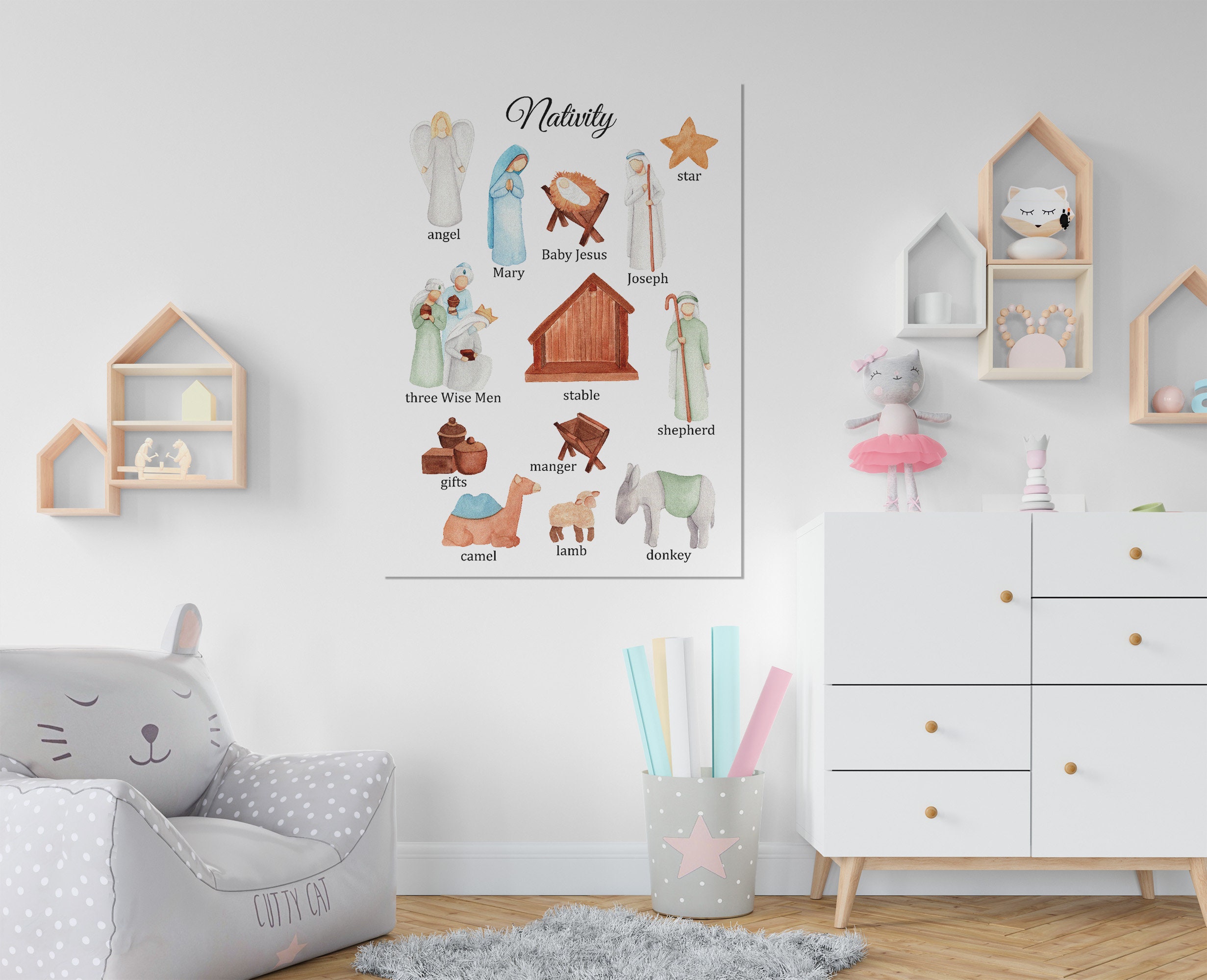 Nativity Montessori Poster, Educational Poster, Christmas Printables ...