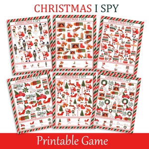 I Spy Christmas Printable Game for Kids, Winter Preschool Party ...