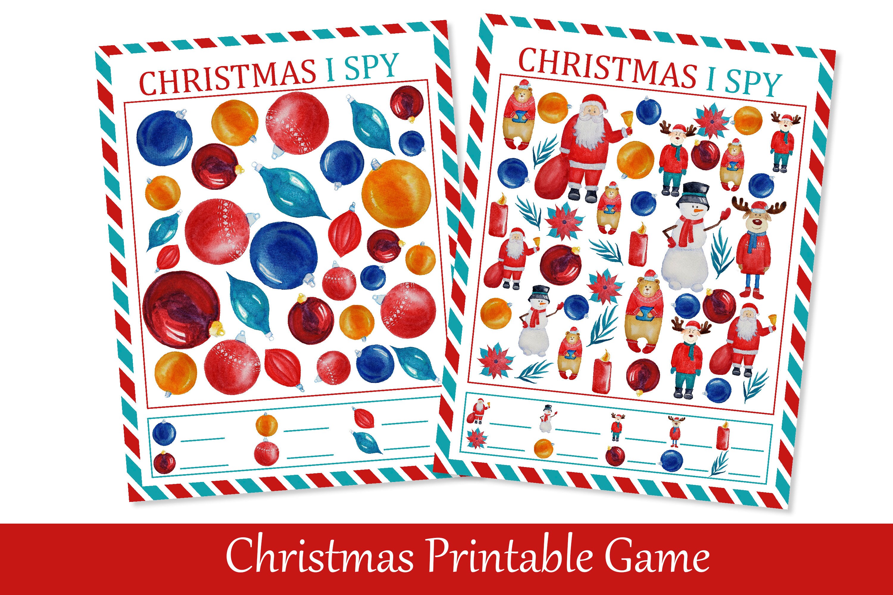 I Spy Christmas Printable Game for Kids. - Etsy