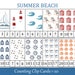 Summer Ocean Beach Count and Clip Cards, Number 1 - 20, Flashcards ...