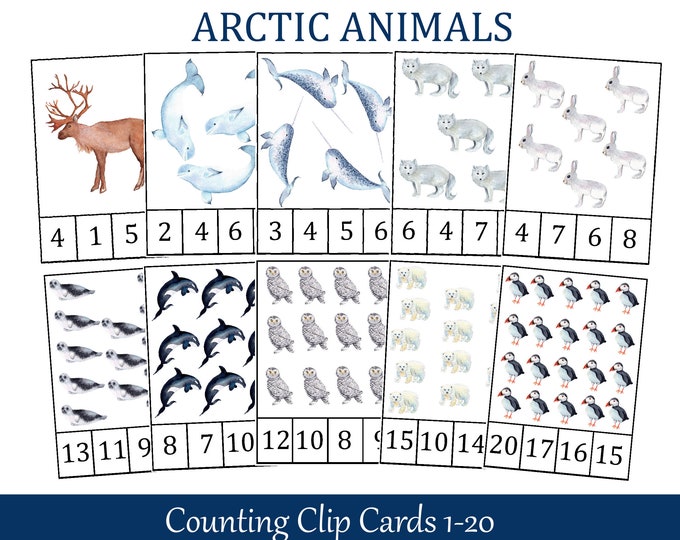 Planets Montessori Count and Clip Cards, Number 1 - 10, Flashcards ...