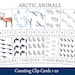 Arctic Animals Count and Clip Cards, Montessori Counting Numbers 1 - 20 ...