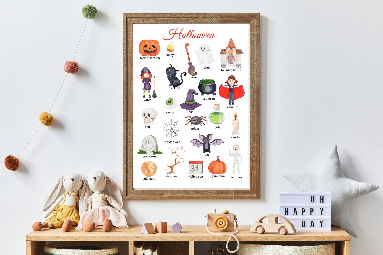 Halloween Montessori Poster, Educational Poster, Halloween Printable ...