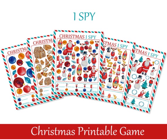 I Spy Christmas Printable Game for Kids. - Etsy