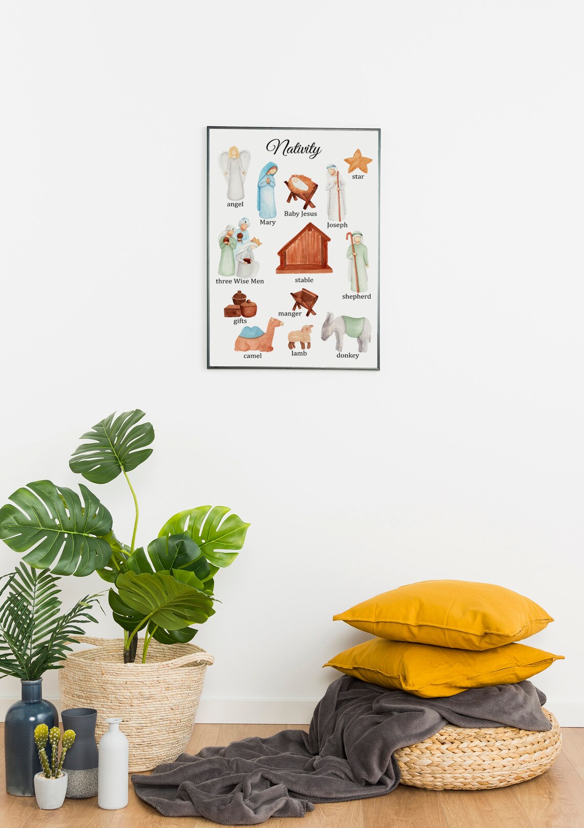 Nativity Montessori Poster, Educational Poster, Christmas Printables ...