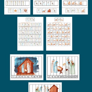 Nativity Preschool Learning Pack, Christmas Worksheets - Etsy