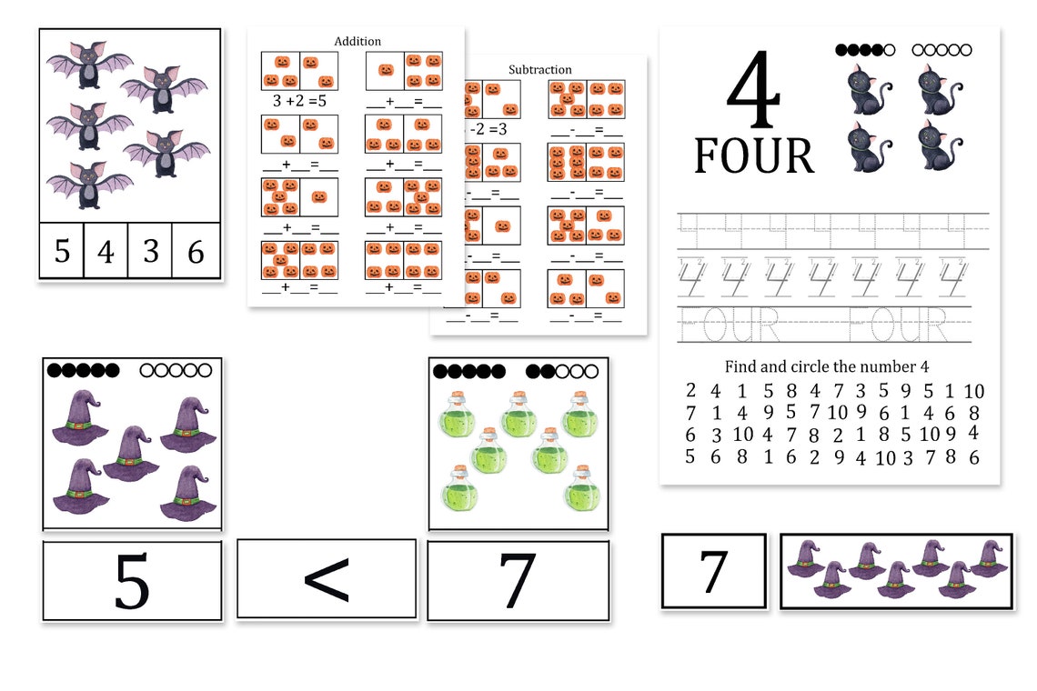 Halloween Printable Busy Book, Halloween Learning Pack, Kids Activity ...