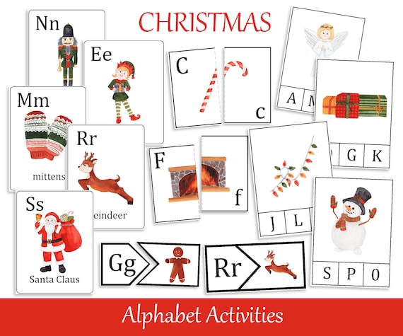 Christmas Alphabet Activities for Preschoolers ABC - Etsy