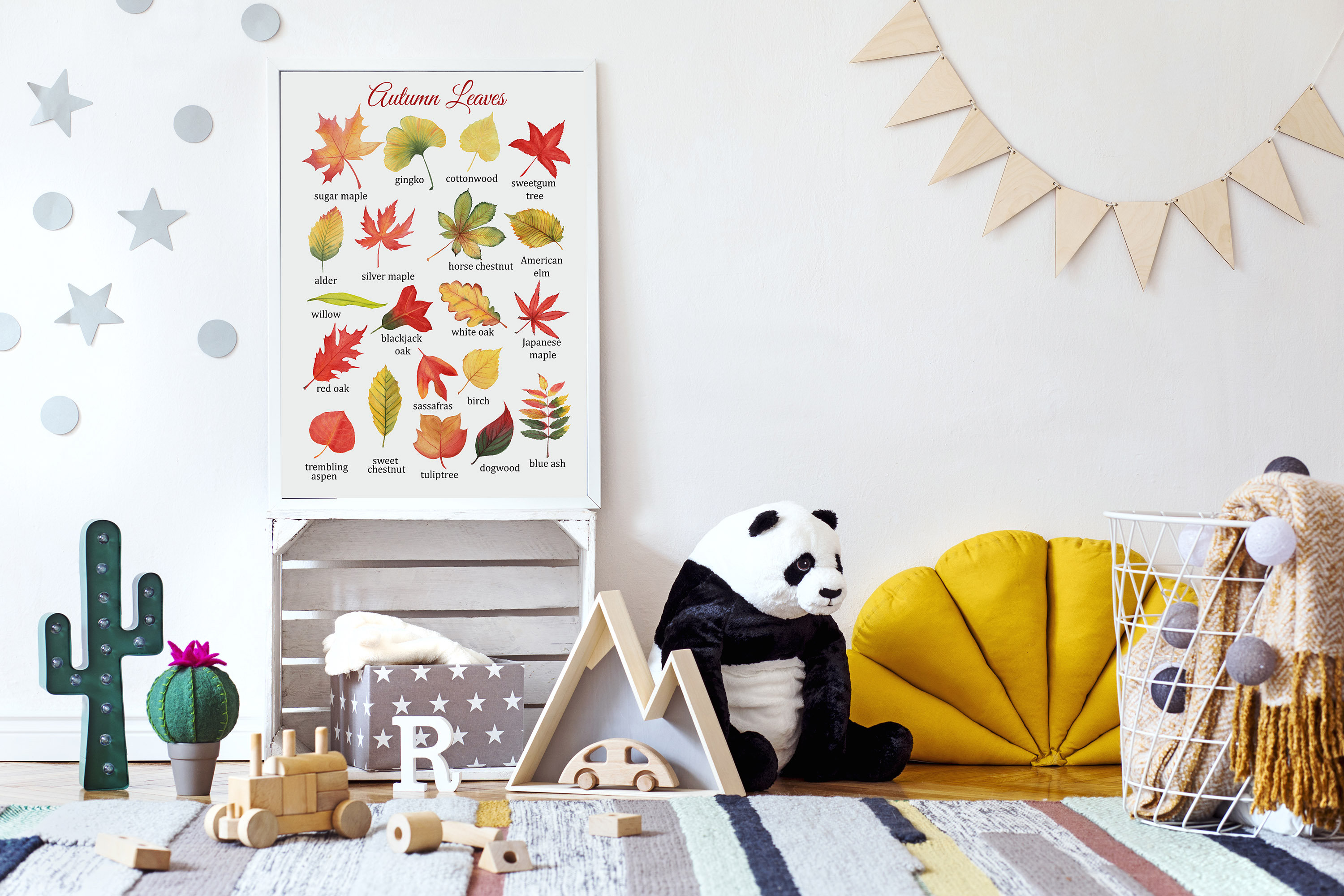 Fall Leaf Identification Montessori Poster, Educational Poster, Autumn ...